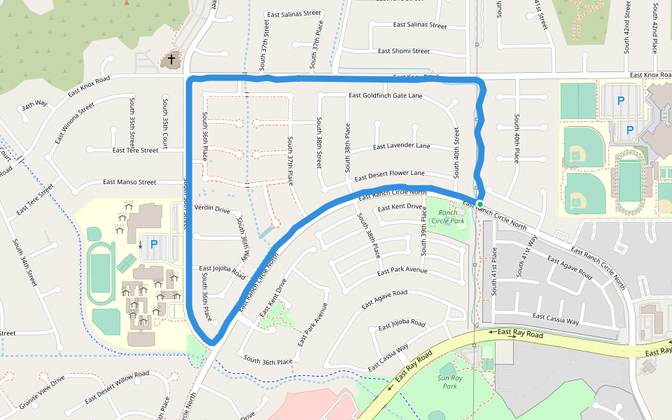 East Ranch Circle North - Community Loop in Arizona | Walking Map