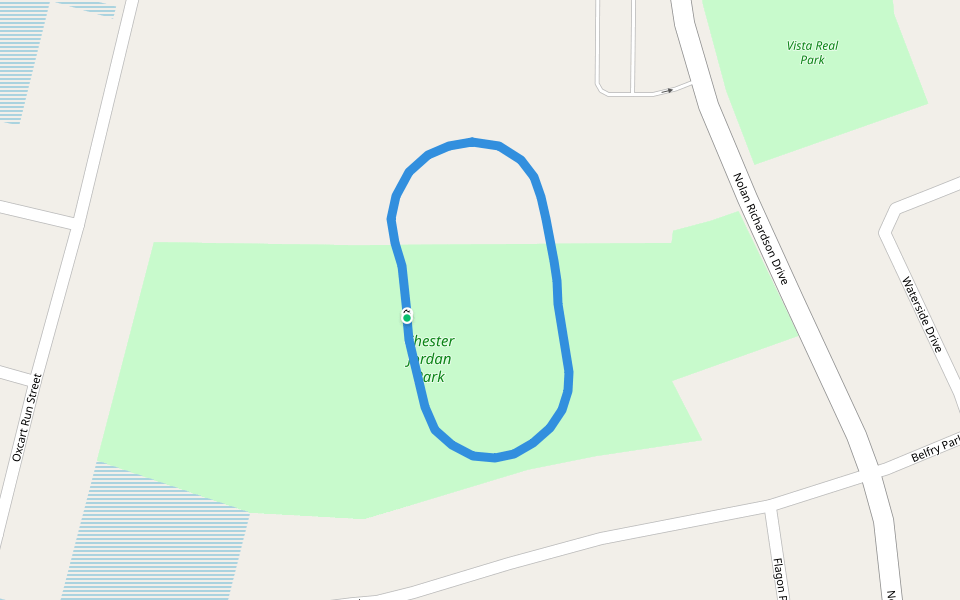 Chester Jordan Park in Texas | Walking Map