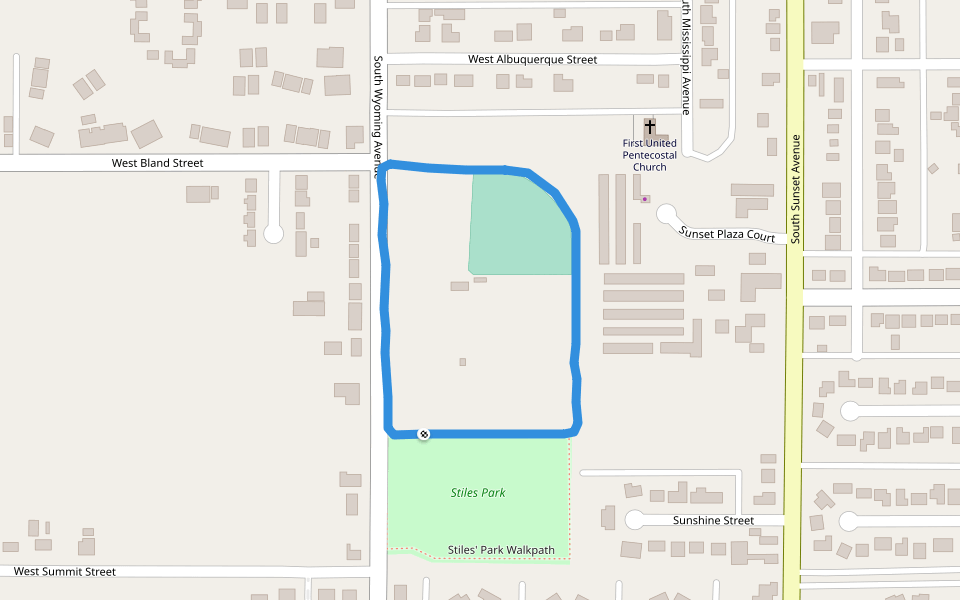 Stiles Park in New Mexico | Walking Map