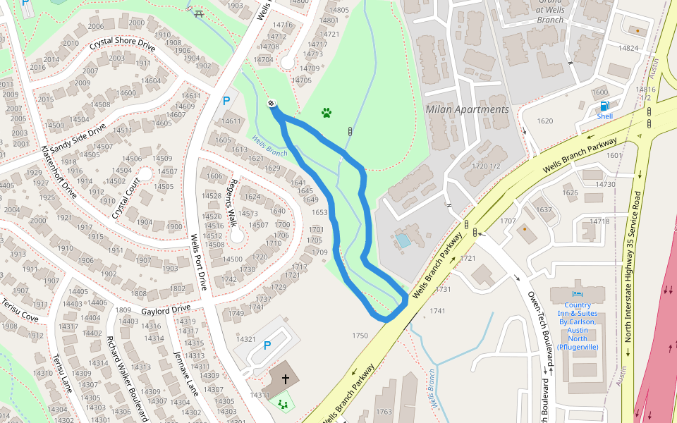 Wells Branch Parks Walking and Running - Austin, Texas, USA | Pacer