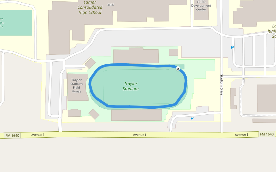 Traylor Stadium in Texas | Walking Map