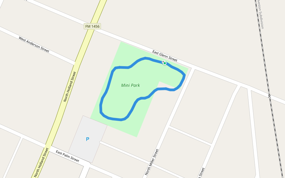 Mini Park Walking and Running - Bellville, Texas, USA | Pacer