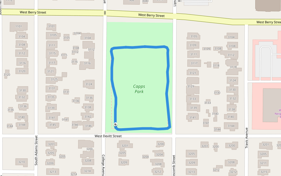 Capps Park Walking and Running - Fort Worth, Texas, USA | Pacer