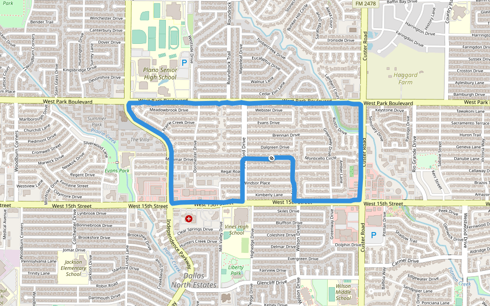 Rustic Park in Texas | Walking Map