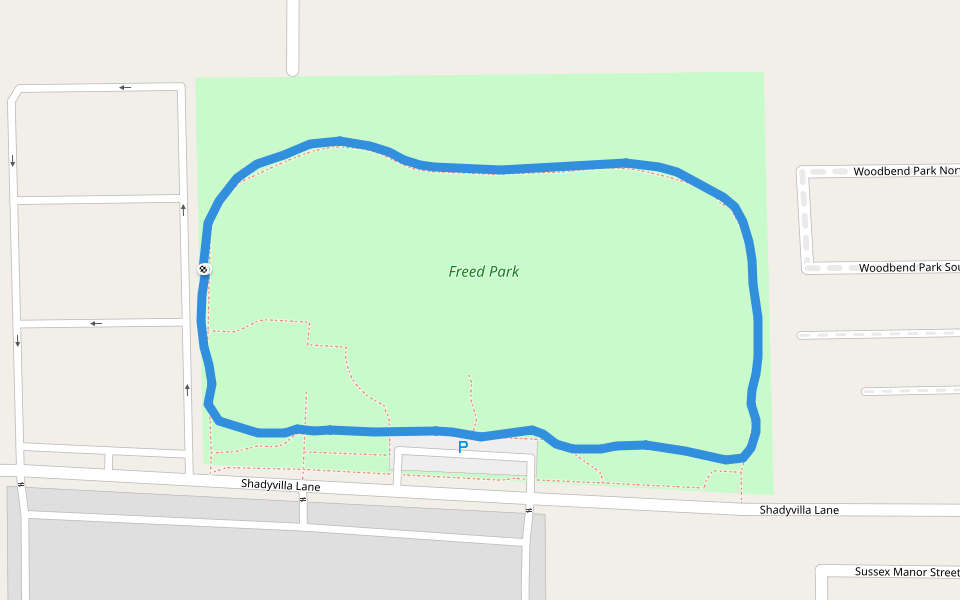 Freed Park in Texas | Walking Map