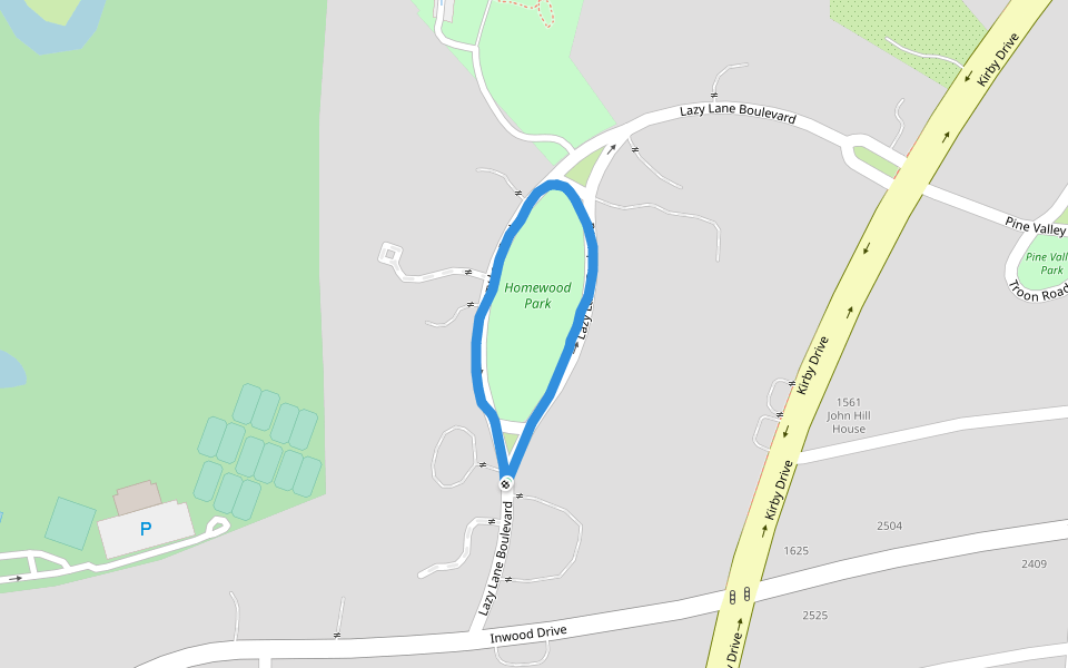 Homewood Park in Texas | Walking Map