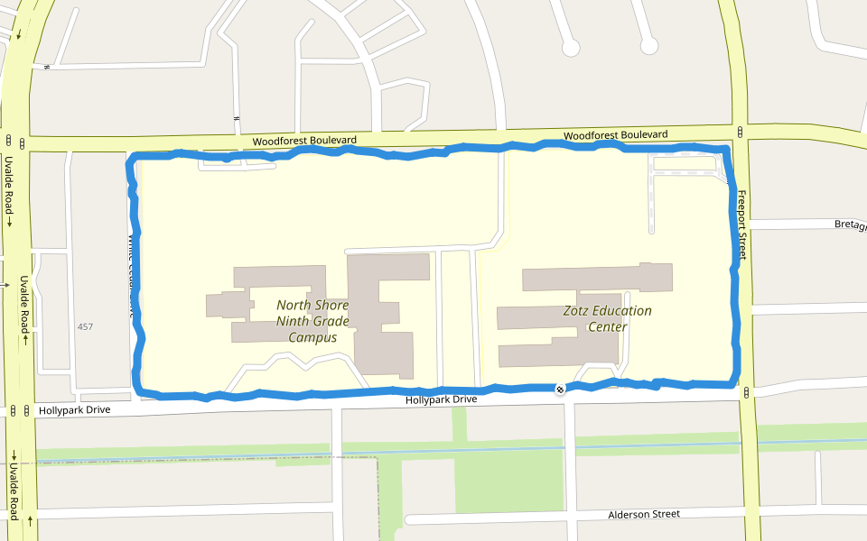 North Shore Ninth Grade Campus in Texas | Walking Map