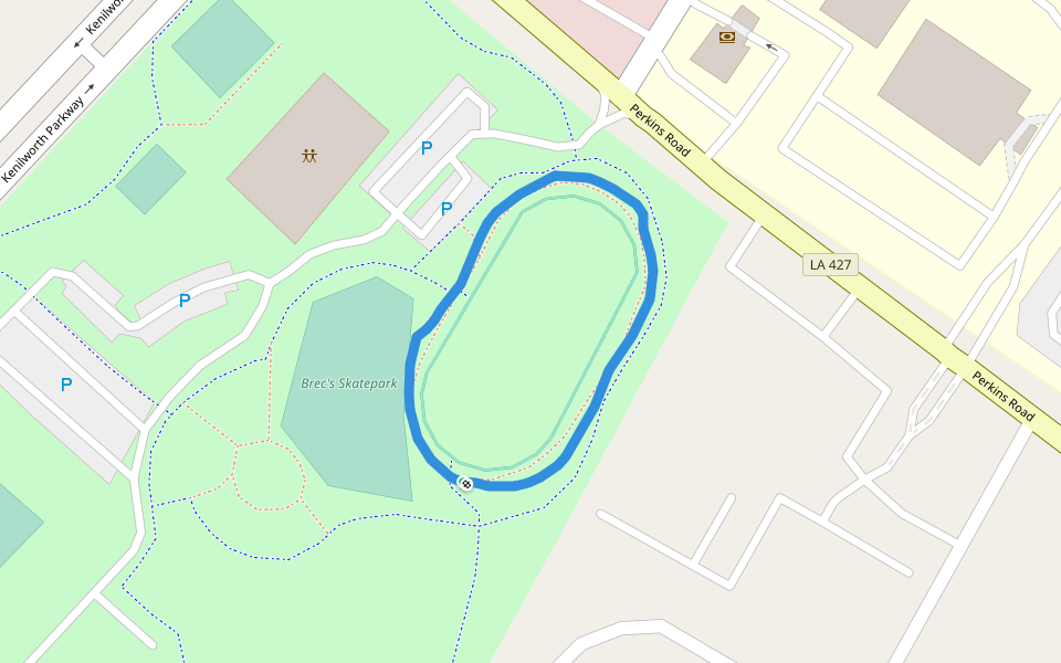 Perkins Road Community Park in Louisiana | Walking Map