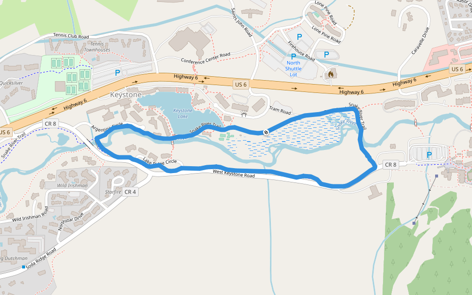 Keystone Lake in Colorado | Walking Map