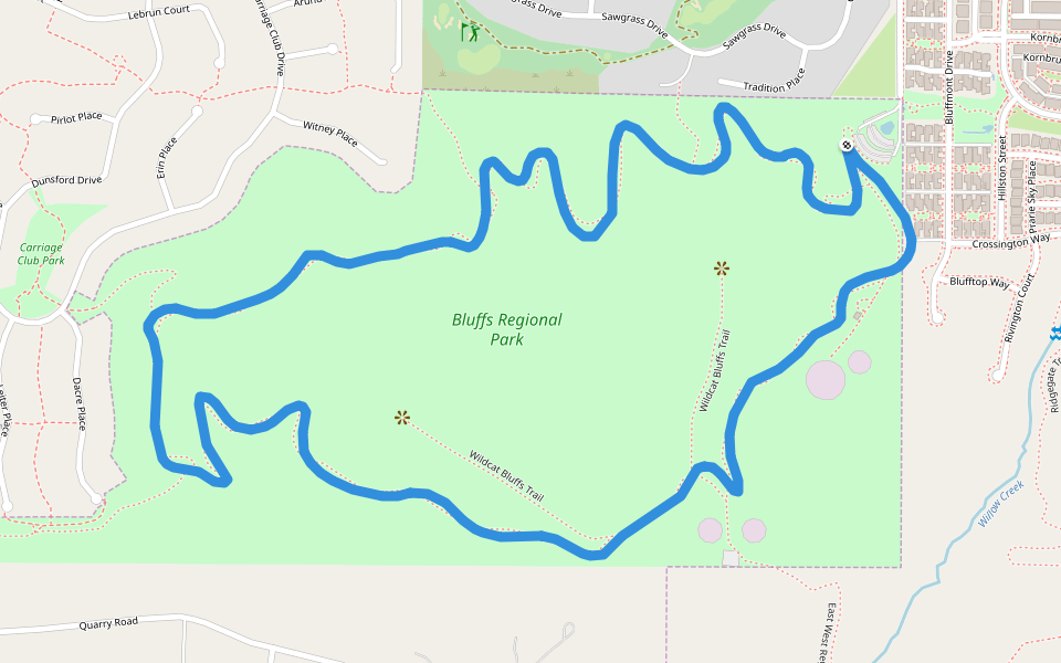 Bluffs Regional Park in Colorado | Walking Map