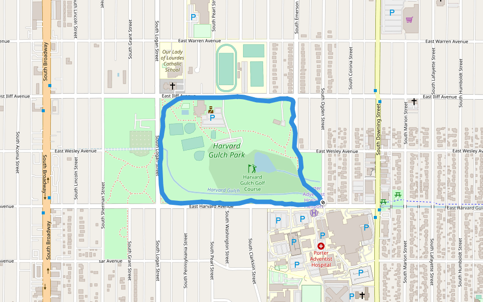 Harvard Gulch Park Sendero - Denver, Colorado, Estados Unidos | Pacer