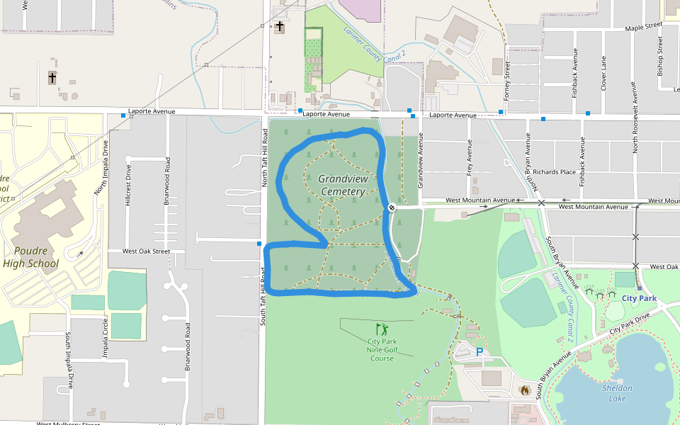 Grandview Cemetery in Colorado | Walking Map