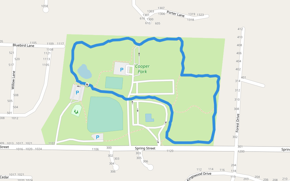 Cooper Park in Arkansas | Walking Map