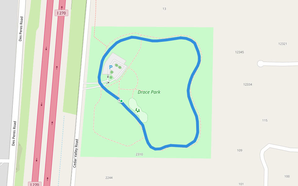 Drake Park in Missouri | Walking Map