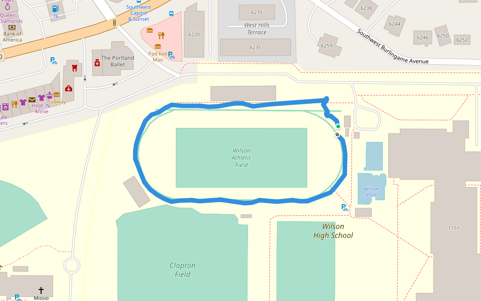 Wilson Athletic Field Walking And Running Trail - Portland, Oregon, USA ...