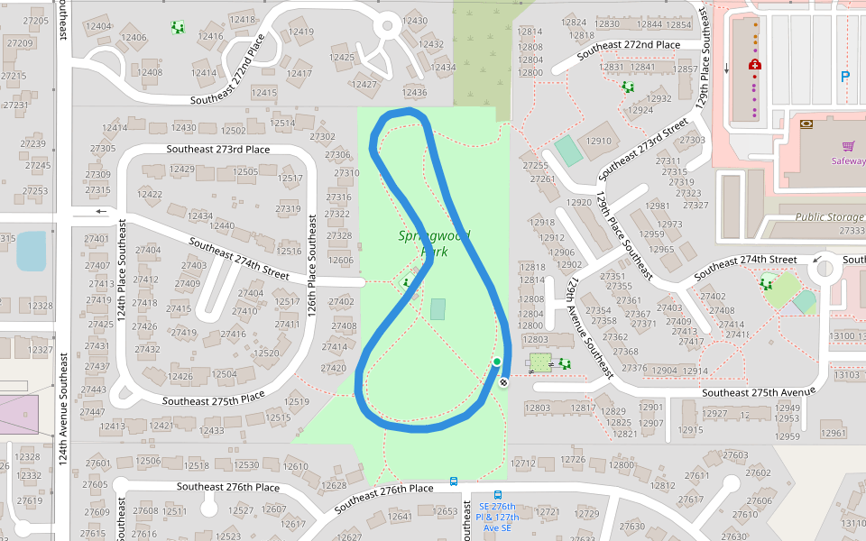 Springwood Park in Washington | Walking Map