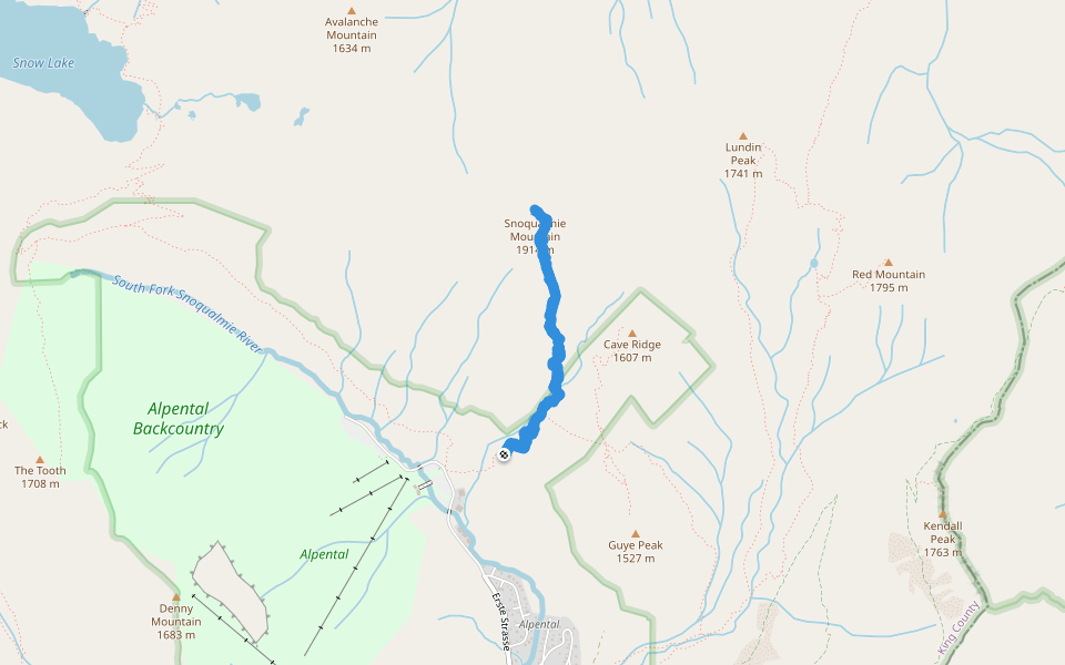Snoqualmie Mountain in Washington | Walking Map