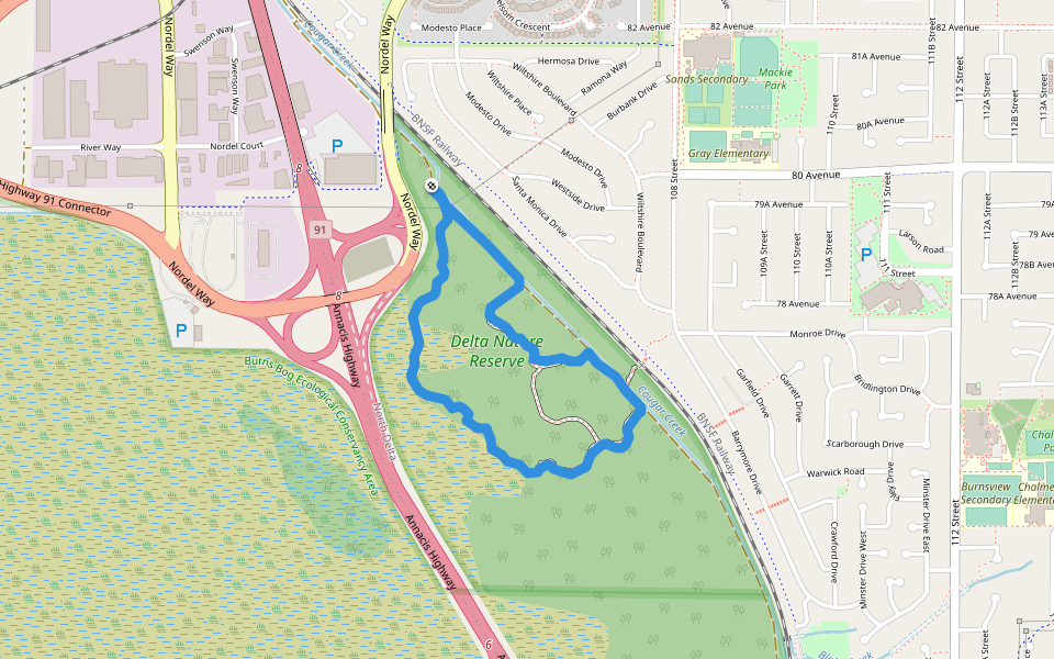 Delta Nature Reserve in British Columbia | Walking Map