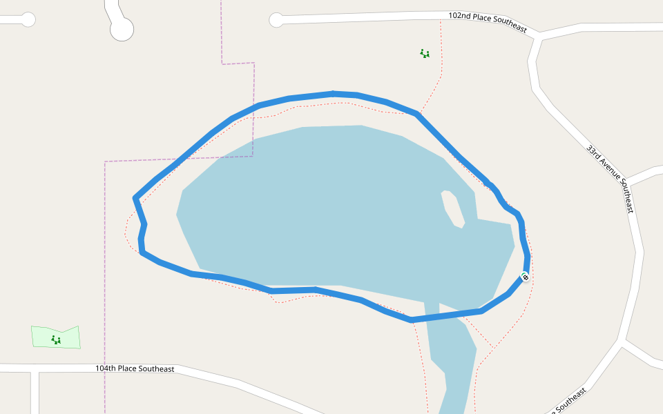 Hilton Lake in Washington | Walking Map