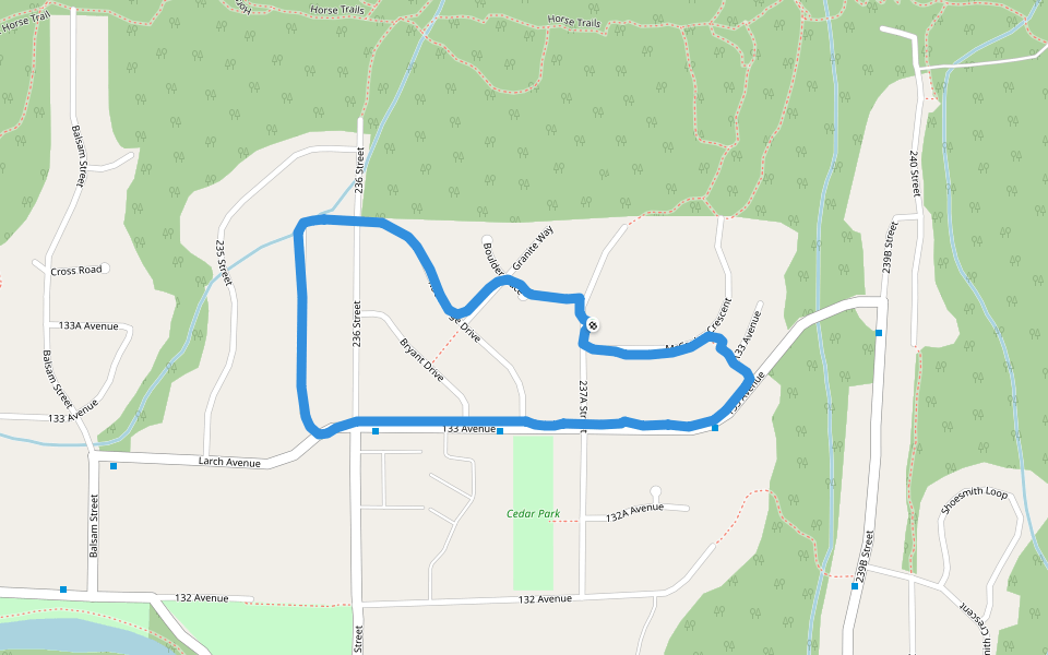 Cedar Park in British Columbia | Walking Map