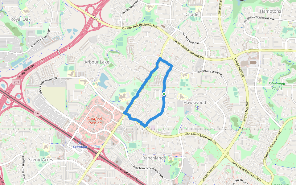 Regional pathway in Alberta | Walking Map