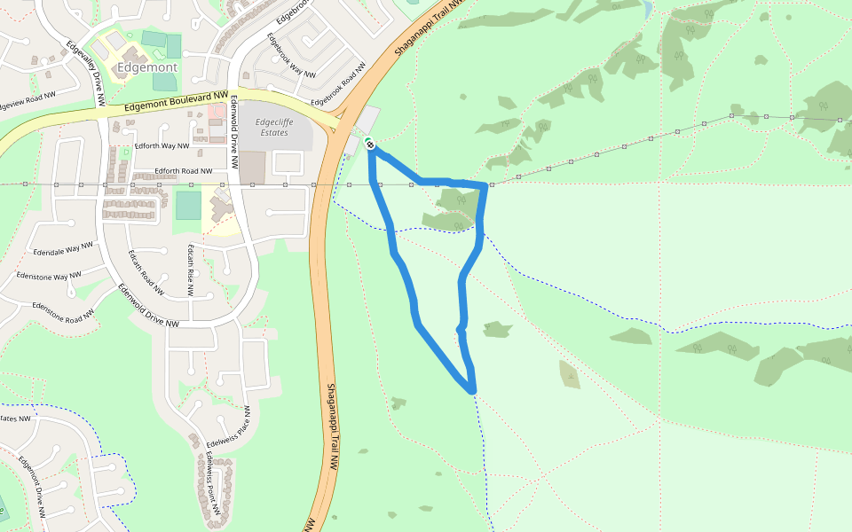 Nose Hill Park in Alberta | Walking Map