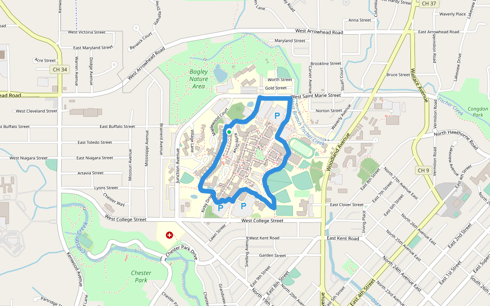 Sports and Health Center - University Drive Hiking Trail - Duluth ...