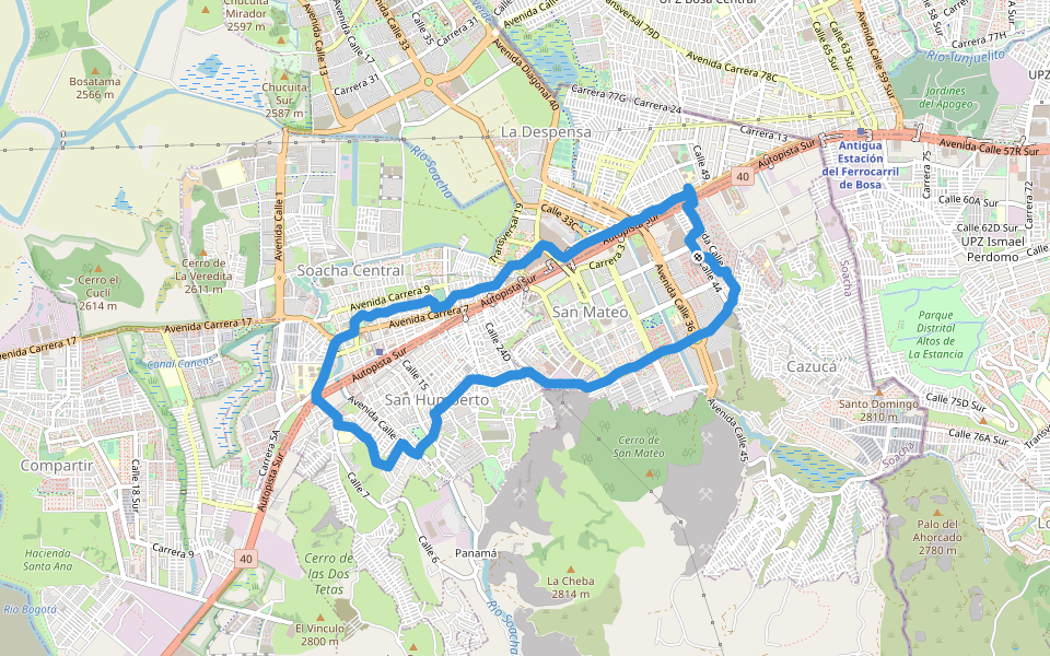 Parque Central Walking And Running Trail - Soacha, Cundinamarca | Pacer