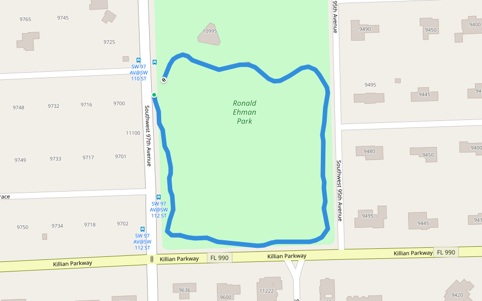 Ronald Ehman Park Walking and Running - Miami, Florida, USA | Pacer