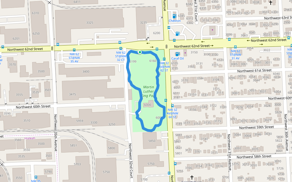 Martin Luther King Park in Florida | Walking Map