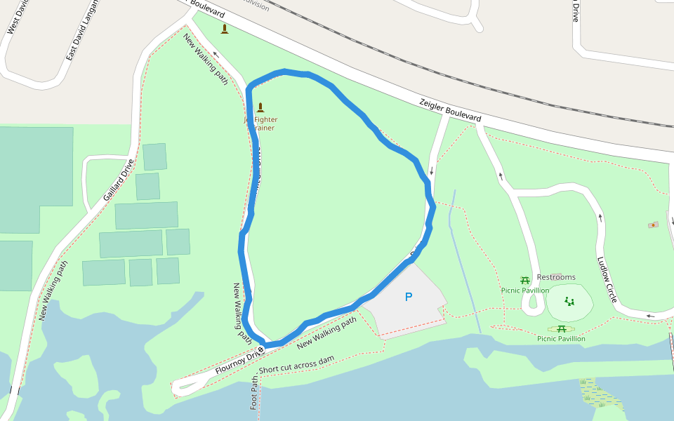 Langan Park in Alabama | Walking Map