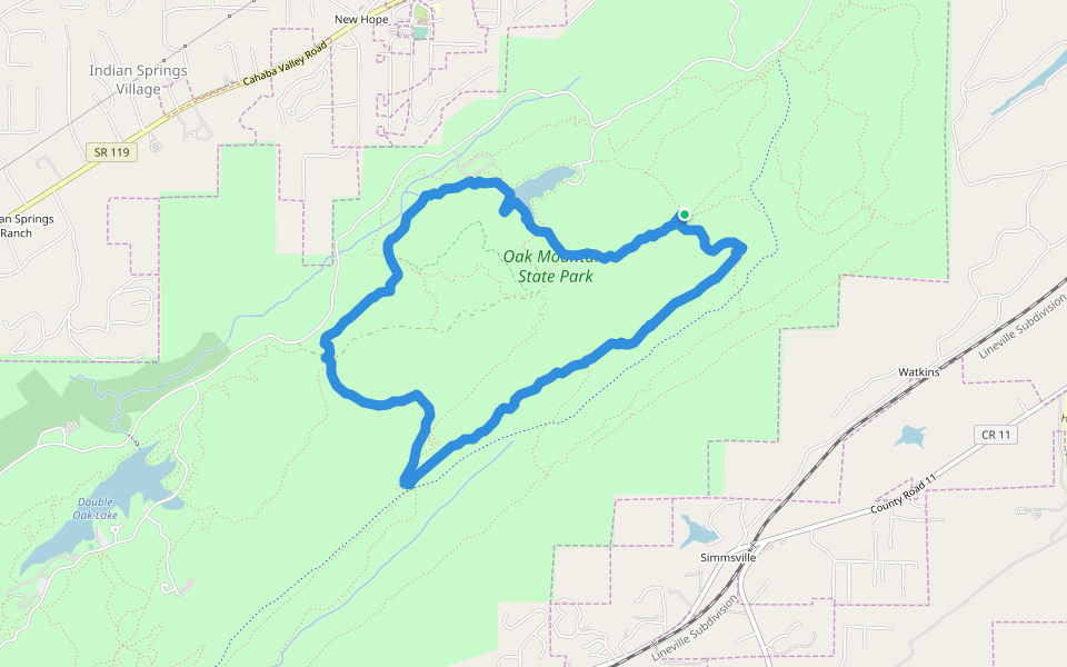 Oak Mountain State Park Walking and Running - Pelham, Alabama, USA | Pacer
