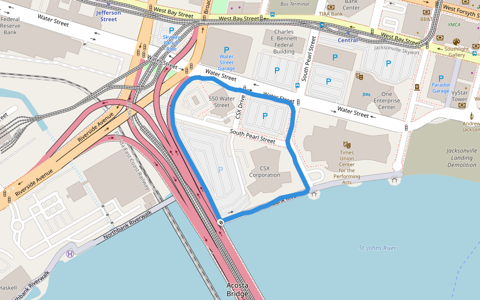 Water and Broad Pocket Park Walking and Running - Jacksonville, Florida ...