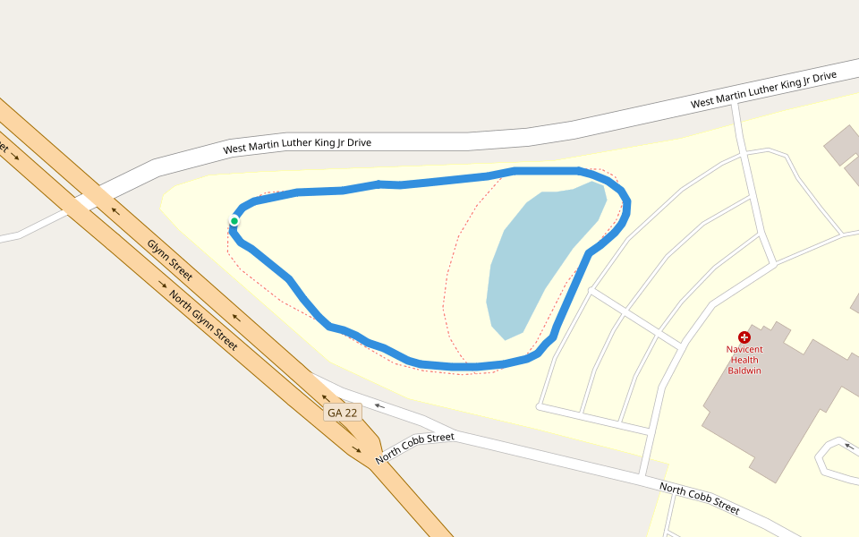 Navicent Health Baldwin in Georgia | Walking Map