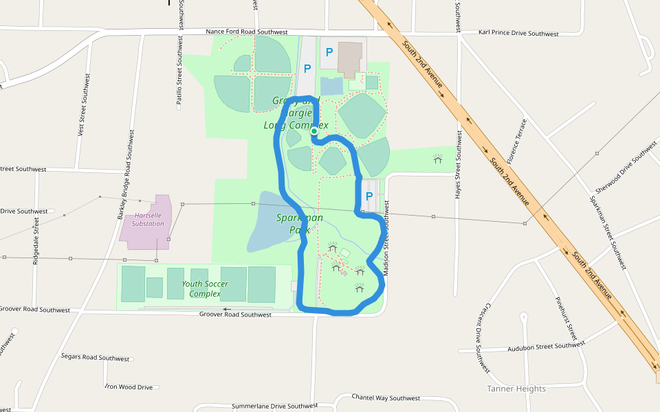 Grady and Margie Long Complex in Alabama | Walking Map