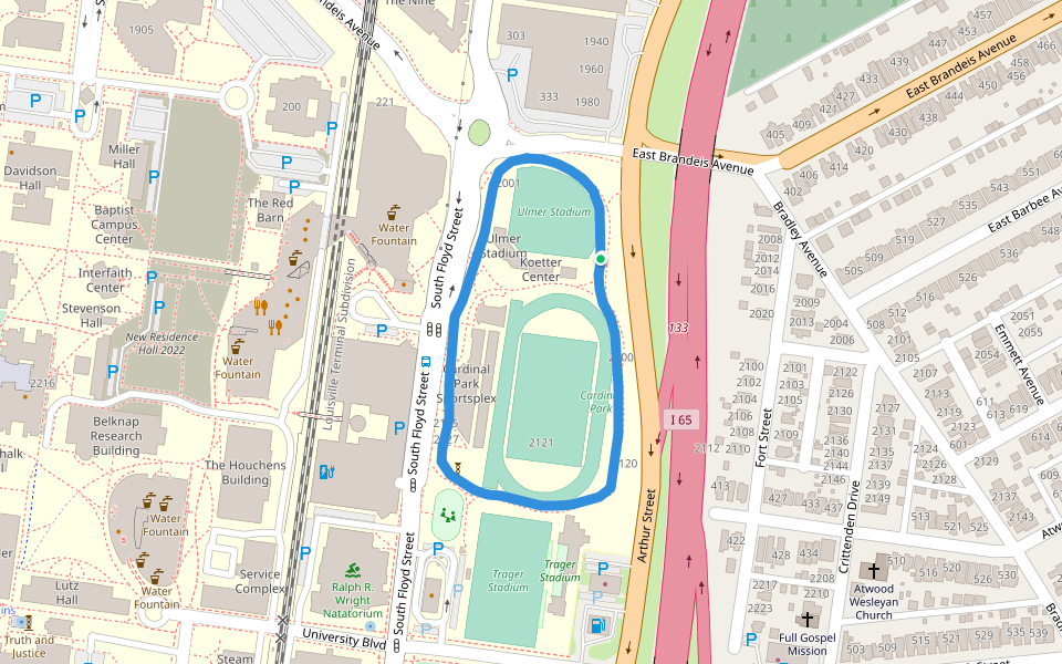 University of Louisville in Kentucky | Walking Map