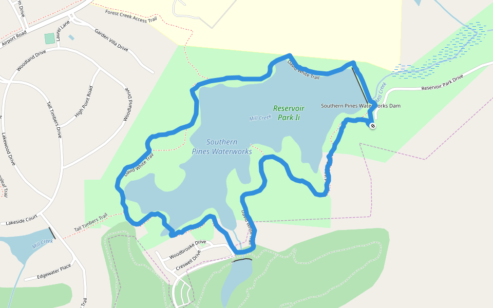 Reservoir Park Ii in North Carolina | Walking Map