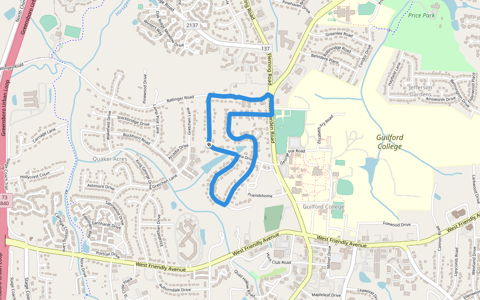 Guilford College Walking And Running Trail - Greensboro, North Carolina ...