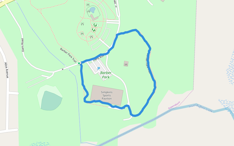 Barber Park in North Carolina | Walking Map