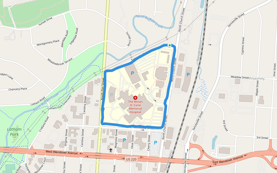 Latham Park Walking and Running - Greensboro, North Carolina, USA | Pacer