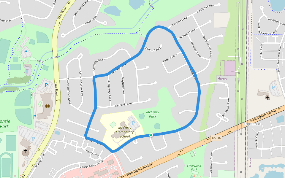 McCarty Park Walking and Running - Aurora, Illinois | Pacer