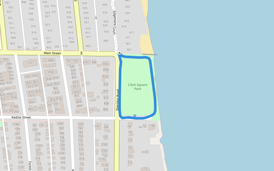 Clark Square Park Walking and Running - Evanston, Illinois, USA | Pacer