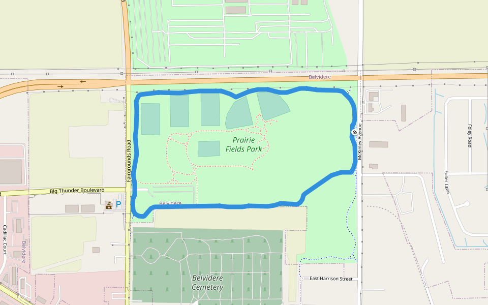 Prairie Fields Park in Illinois | Walking Map