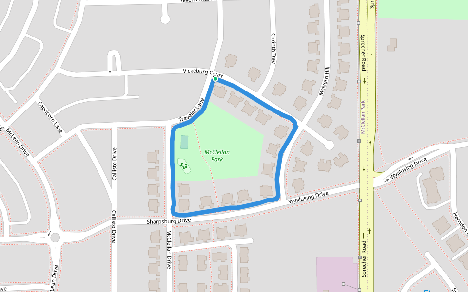 McClellan Park in Wisconsin | Walking Map