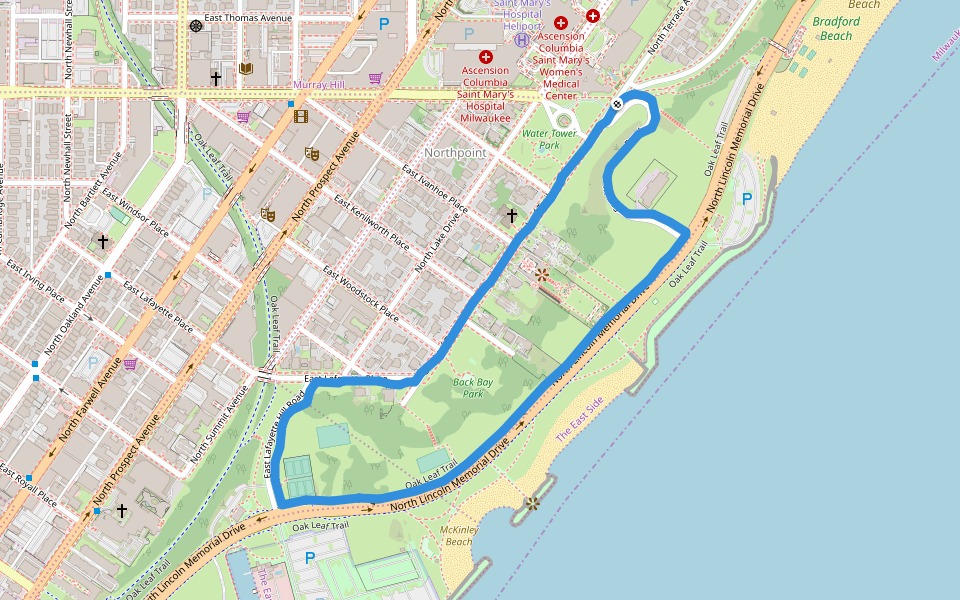 Back Bay Park in Wisconsin | Walking Map