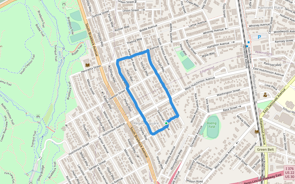Whitney Field Park in Pennsylvania | Walking Map