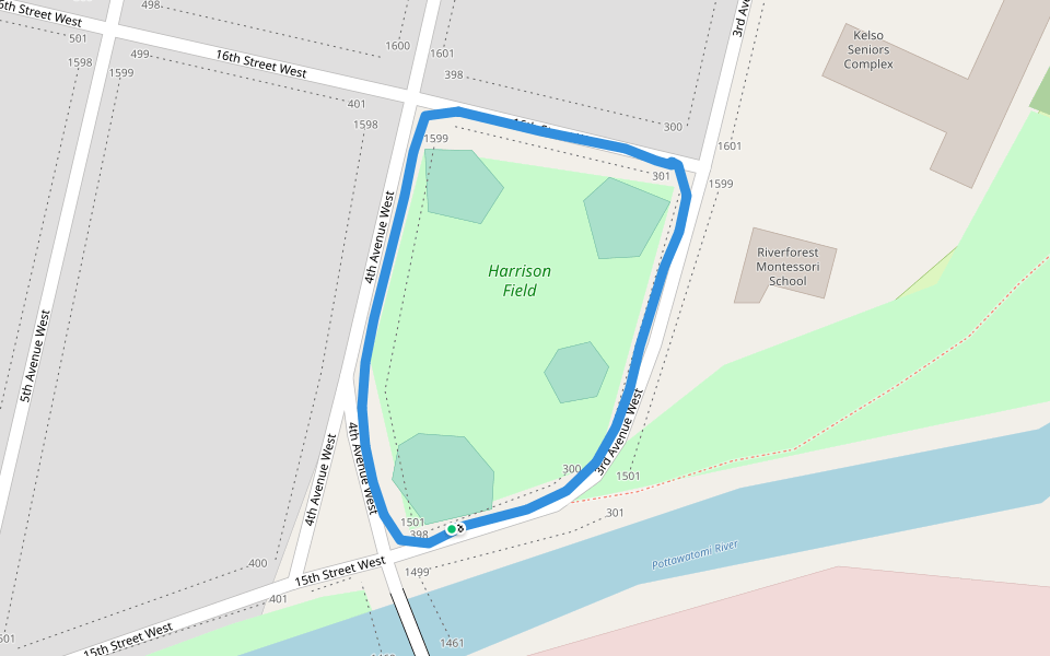 Harrison Field in Ontario | Walking Map