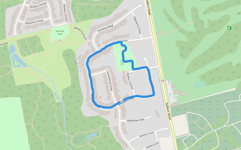 Maple Trail Park in Ontario | Walking Map