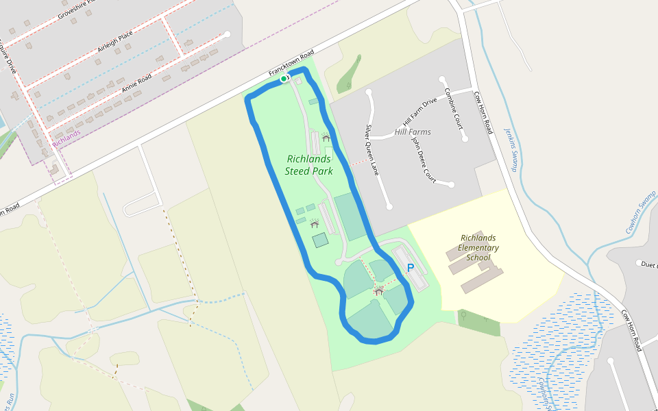 Richlands Steed Park Walking and Running - North Carolina, USA | Pacer