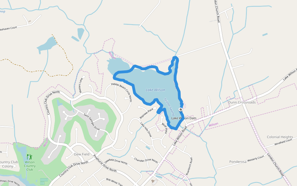 Mapa Del Lago Wilson, Kansas